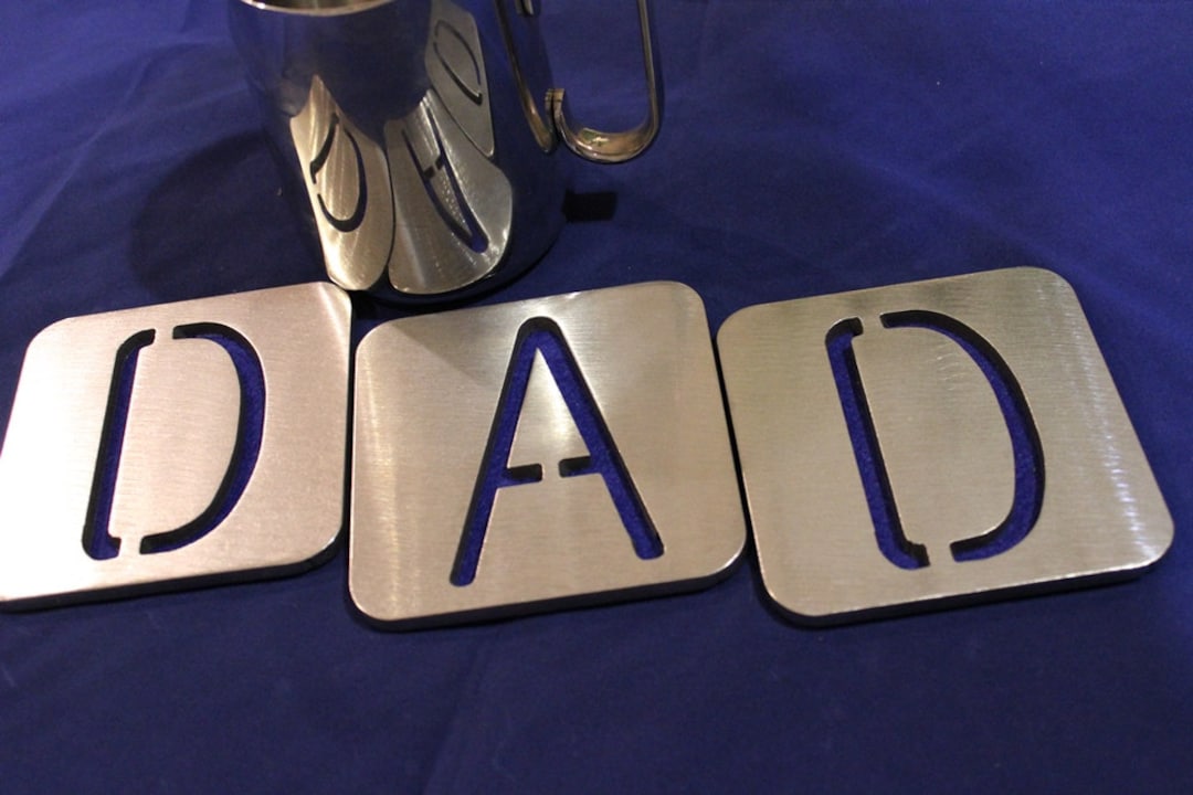 DAD Steel Coaster Set de 3, Hombre de Acero, Día del Padre, Gulimche ...