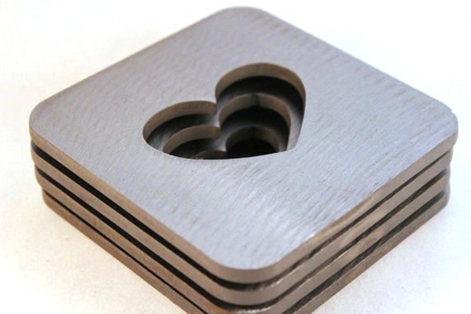 Steel Heart Coaster Set of 4 Stacking Bar Cellar Coasters - Etsy