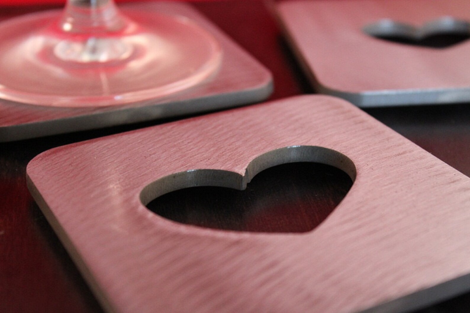 Steel Heart Coaster Set of 4 Stacking Bar Cellar Coasters - Etsy