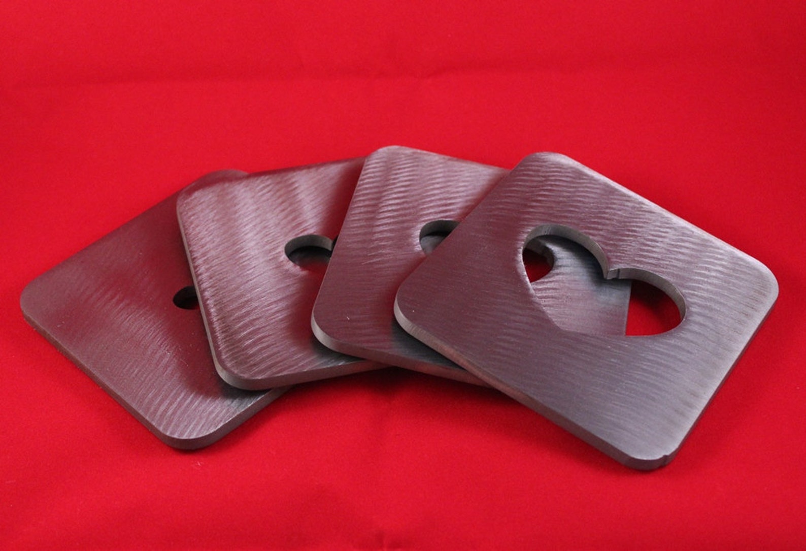 Steel Heart Coaster Set of 4 Stacking Bar Cellar Coasters - Etsy