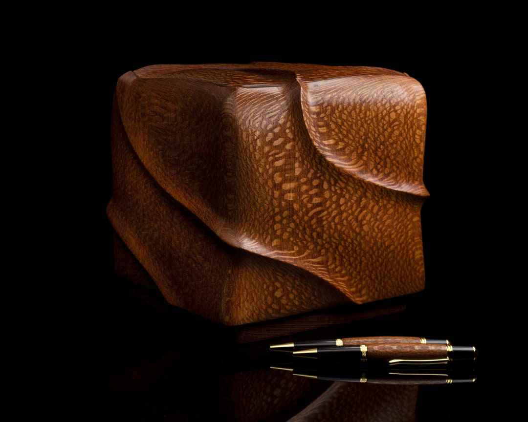 Hand-crafted Lacewood Wood Cremation Urn. Large Wood Urn. Urn for Human ...