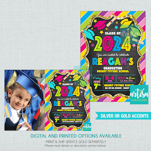 Kid Graduation Invitation, Elementary School Invitation, Preschool ...