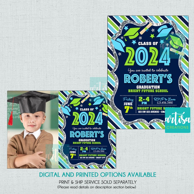 Kid Graduation Invitation, Elementary School Invitation, Preschool ...