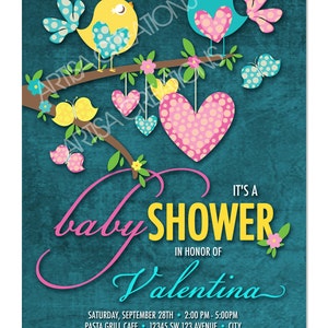 Birds Baby Shower Invitation - Little Birds Baby Shower Invitation ...