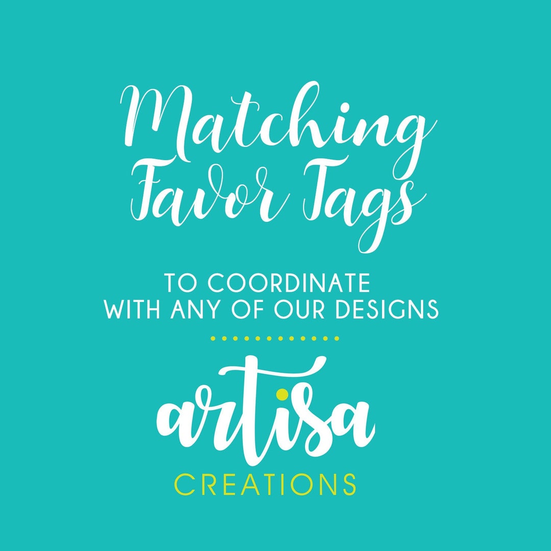 Favor Tags - Gift Tags - Made to Match Any of Our Designs - Etsy