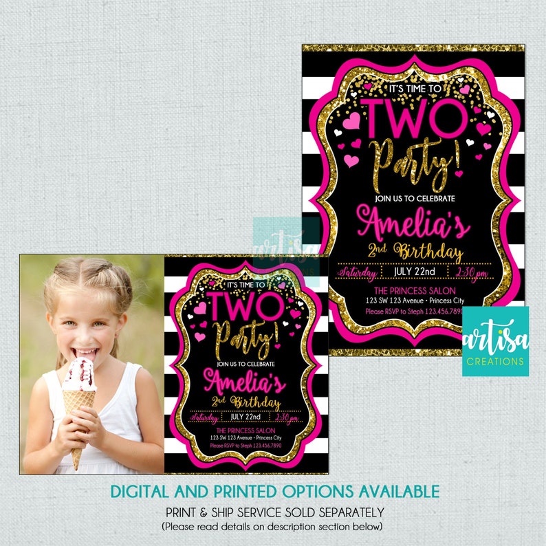 It's Time TWO Party Two Birthday Invitation 2nd Birthday - Etsy