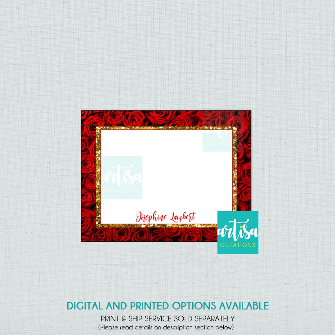 Red Roses Thank You Note Card, Red Roses Thank You Card, Red Rose Note ...