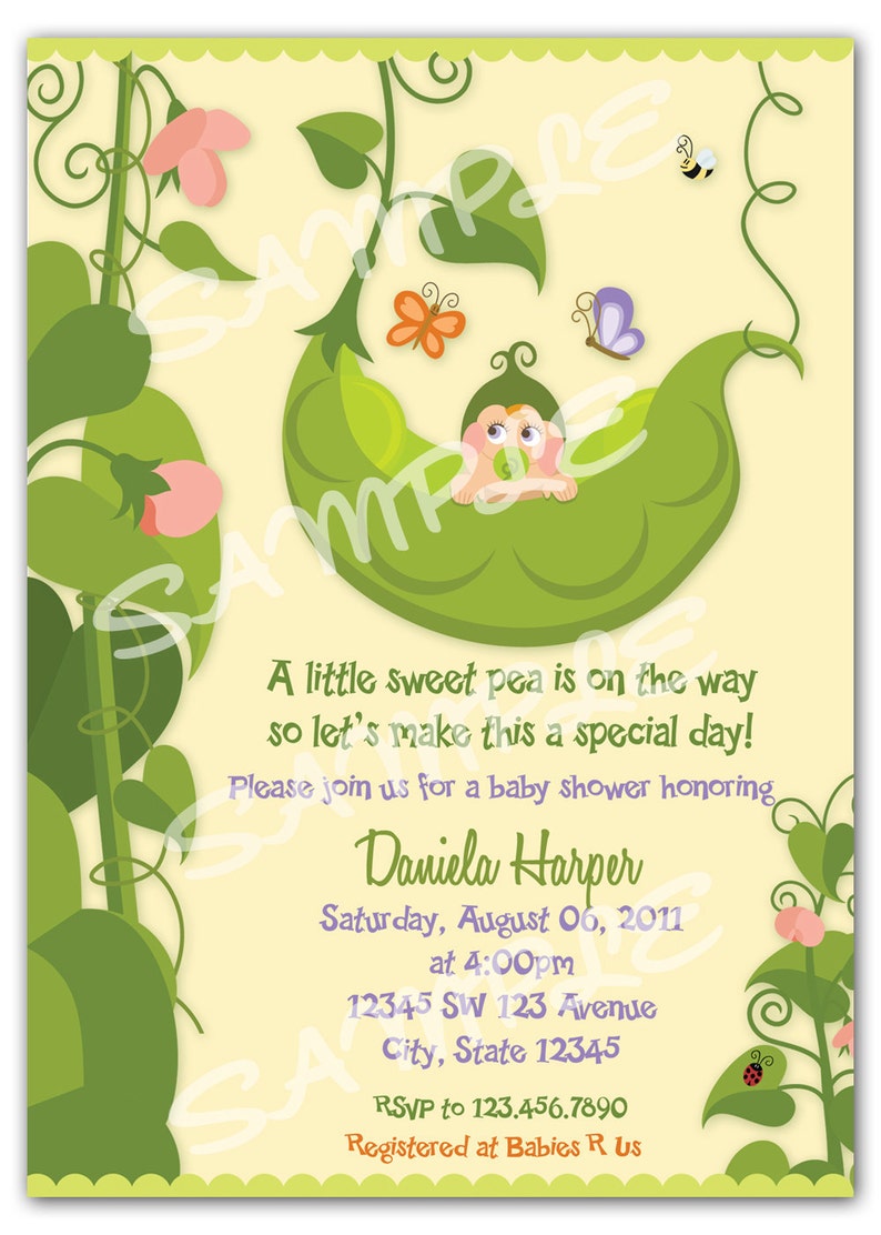 Pea in a Pod Water Bottle Label Two Peas in a Pod Water | Etsy