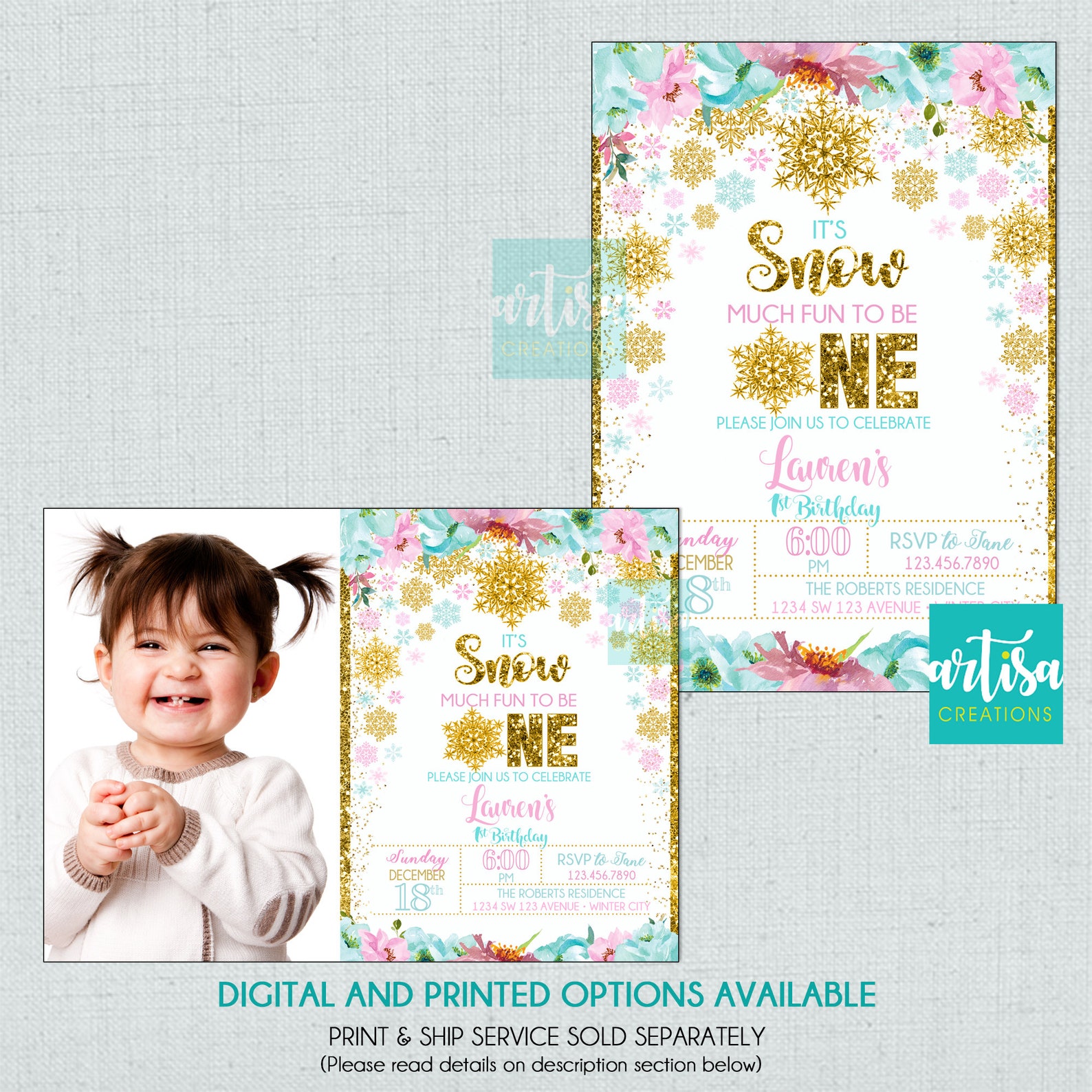 Winter Birthday Invitation, It's Snow Much Fun to Be One Invitation ...