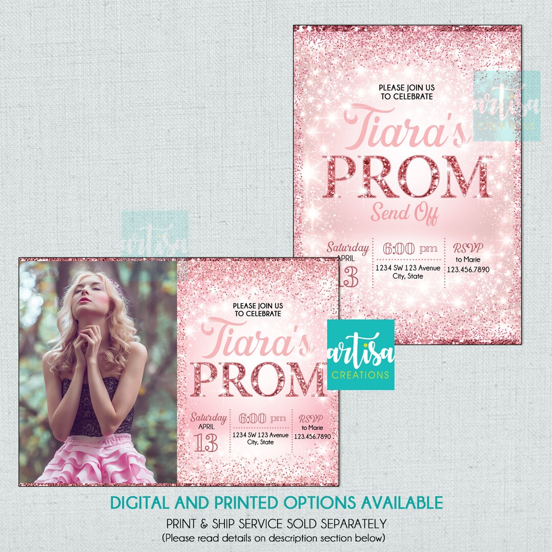 Prom Send off Invitation, Rose Gold Prom Send off Invitation, Rose Gold ...