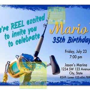 Fishing Birthday Invitation, Fishing Invitation ANY OCCASION, Gone ...