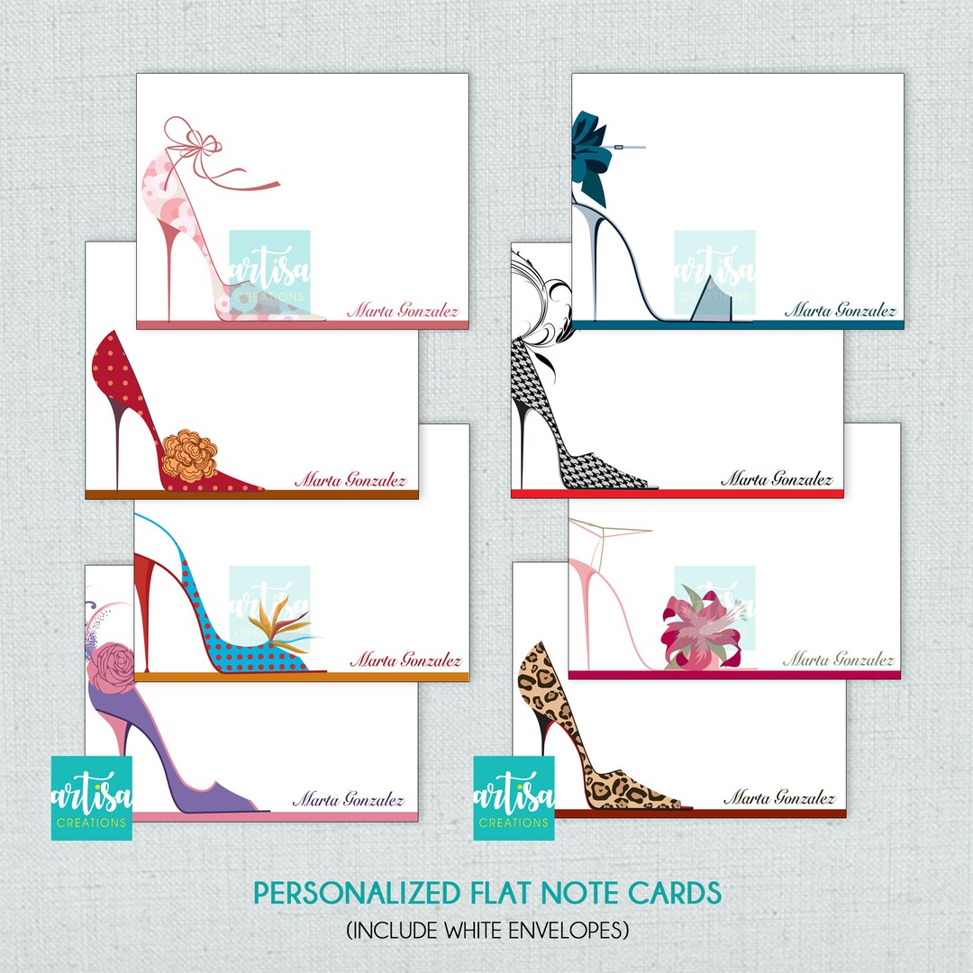 Stilettos Note Cards, Stilettos Heel Personalized Note Cards, Stilettos ...