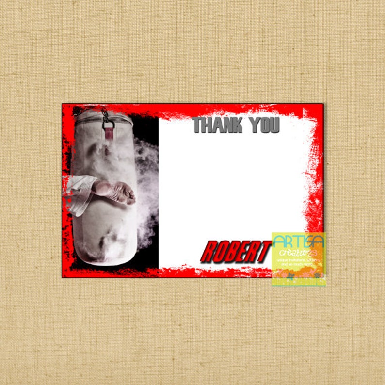 Karate Thank You Card Karate Note Card Personalized Karate - Etsy