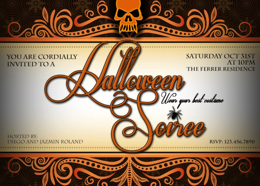 Halloween Invitation - Adult Halloween Invitation - Halloween Party ...