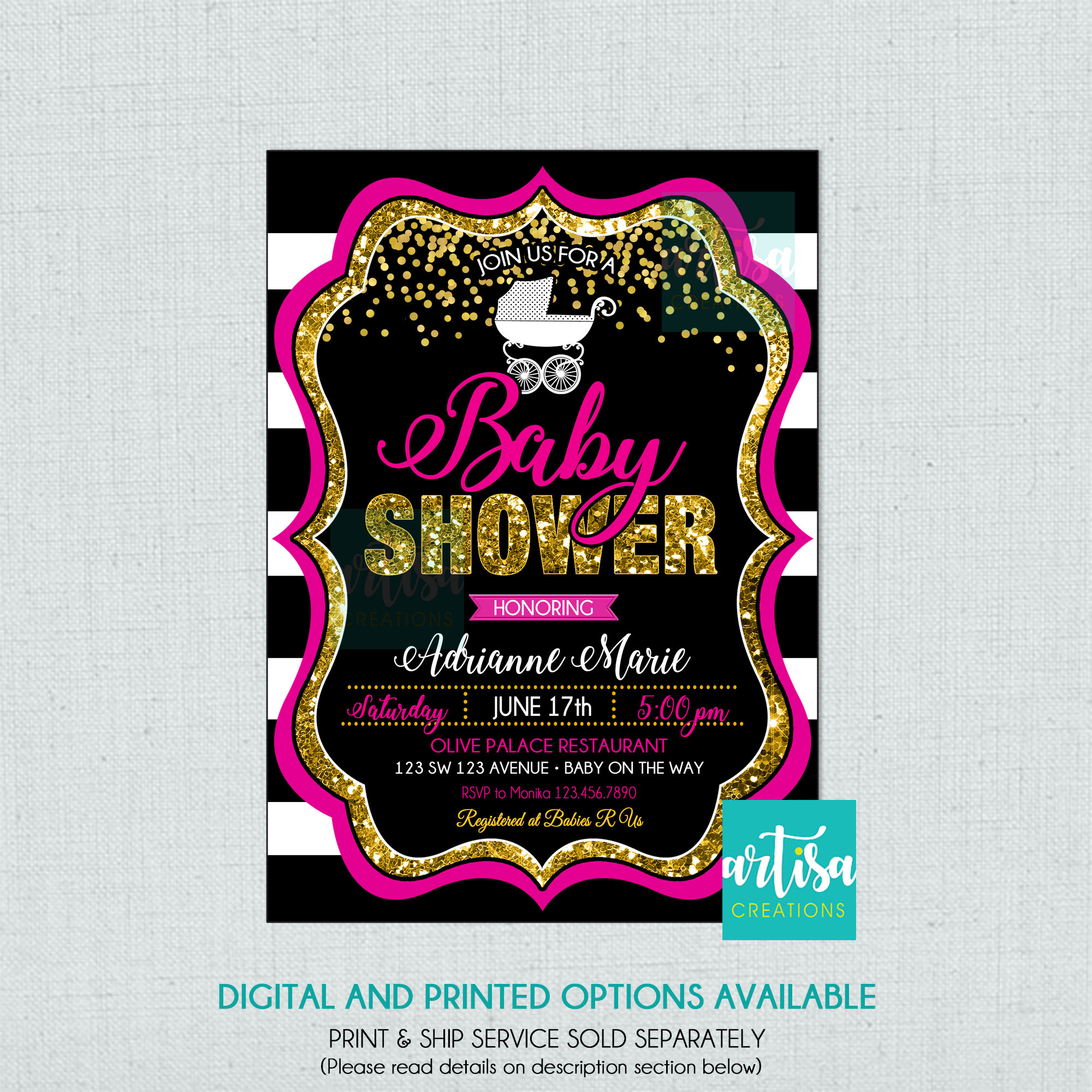 Ghetto Baby Shower Invitation