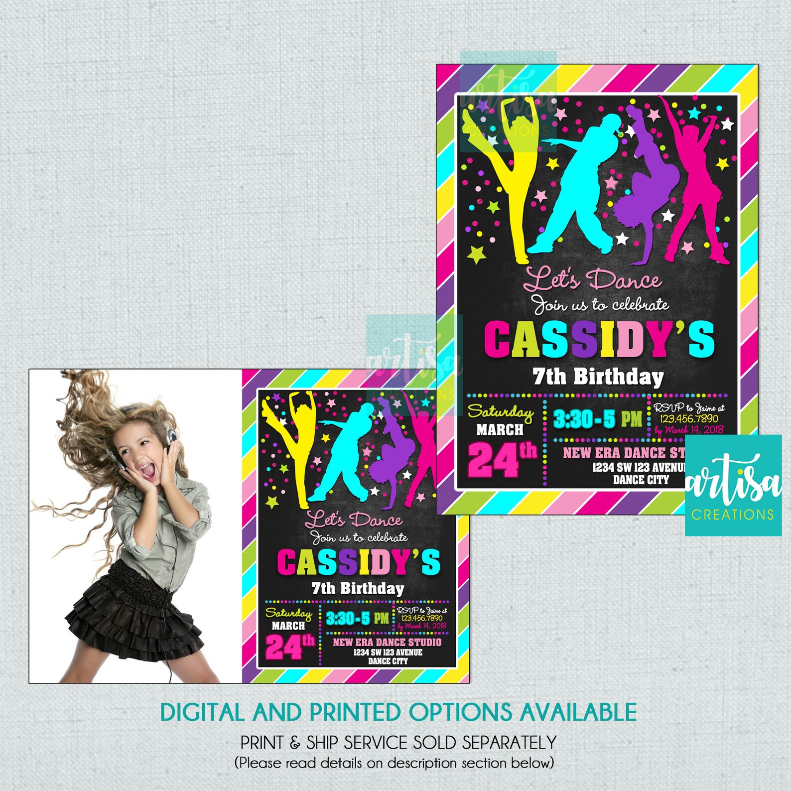 Dance Invitation Dance Birthday Invitation Dance Party - Etsy