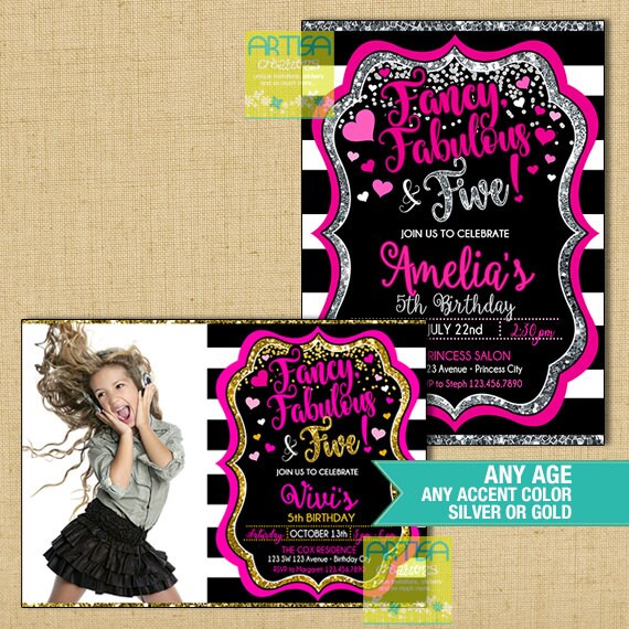Fancy Fabulous & Five Fancy Fabulous and Five 5th Birthday | Etsy
