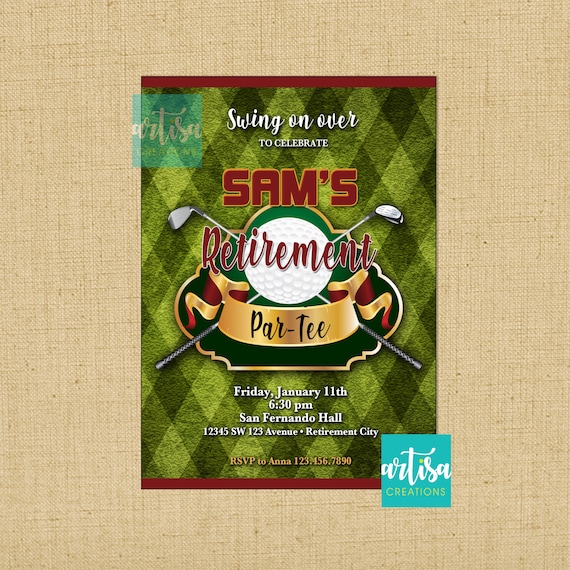 Golf Retirement Party Golf Retirement Invitation Golf - Etsy