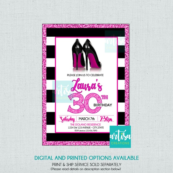 High Heel Invitation - Etsy