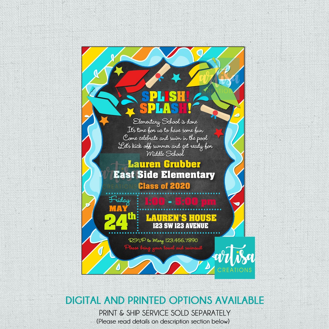 Elementary School Graduation Pool Party, Last Day of School Pool Party ...