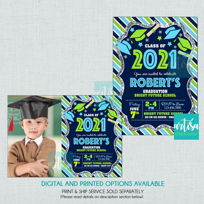 Kid Graduation Invitation Elementary School Invitation - Etsy