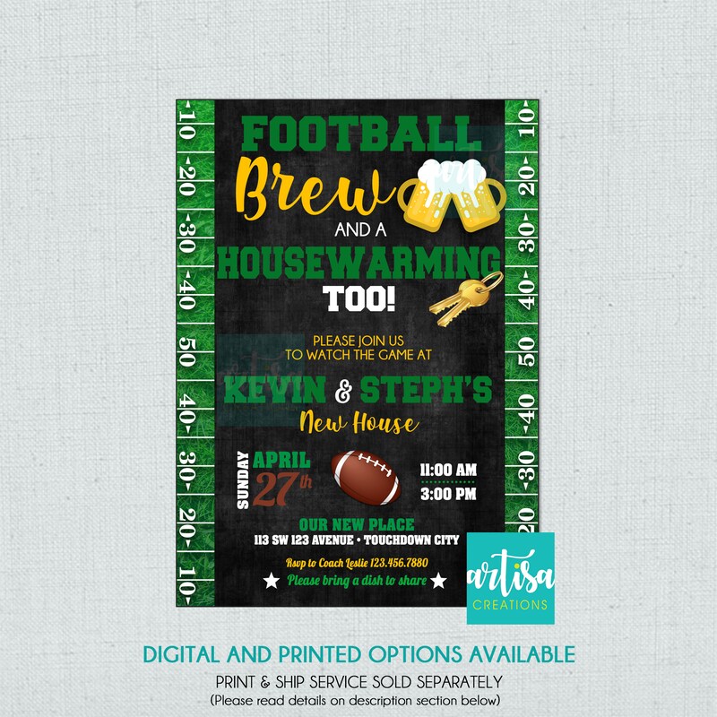 Football Invitation - Etsy
