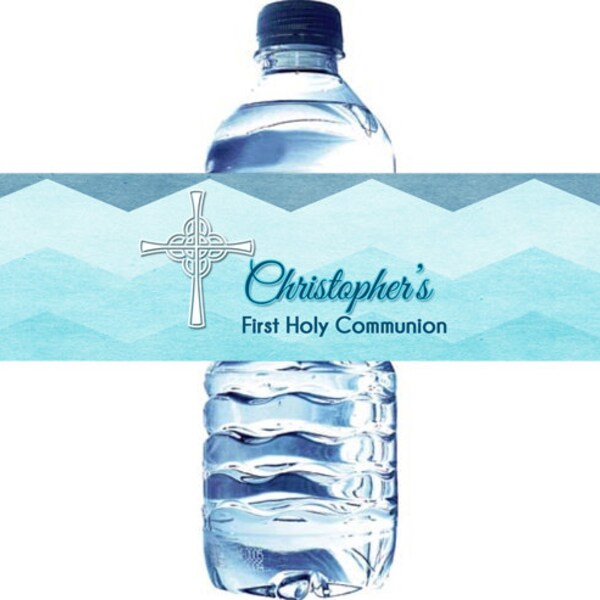 Chevron Water Label - Etsy
