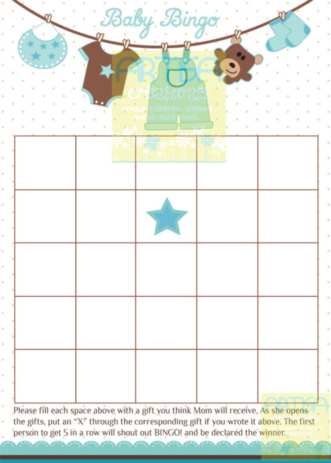 Boy Clothesline Baby Shower Water Bottle Label - Boy Baby Shower Water ...
