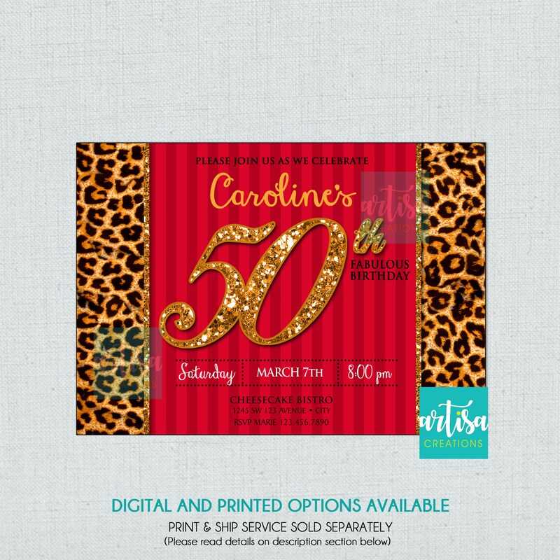 Leopard Print Invitations - Etsy