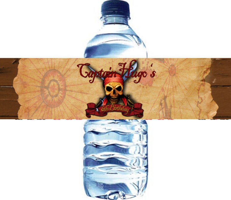 Pirate Water Bottle Label - Pirate water bottle label DIY - Étiquette ...