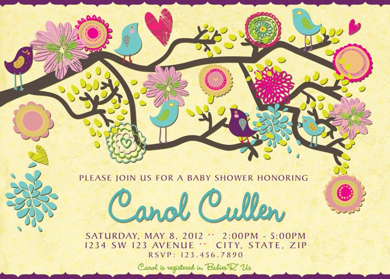 Birds Baby Shower Mad Lib Spring Baby Shower Personalized - Etsy