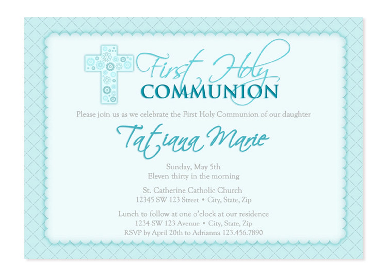 Girl's First Communion Invitations Communion Invitations - Etsy