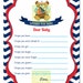 Chevron Nautical Bear Navy and Red Water Bottle Label - Nautical Teddy ...