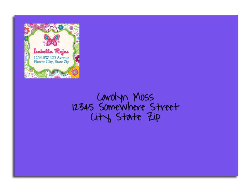 Butterfly and Flowers Thank You Card Butterflies Thank You - Etsy