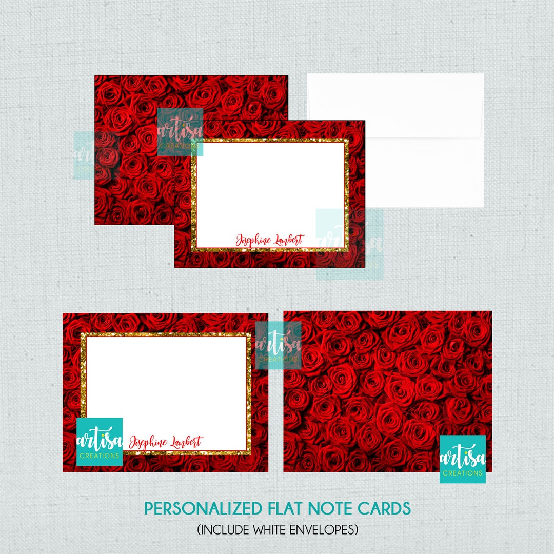 Red Roses Personalized Stationery, Red Roses Personalized Stationary ...