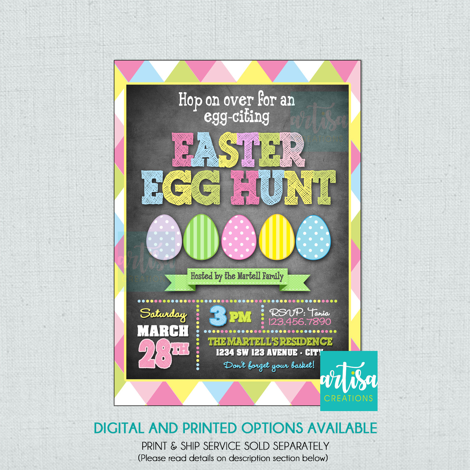 Egg Hunt Invitation Easter Egg Hunt Party Invitation Easter | Etsy