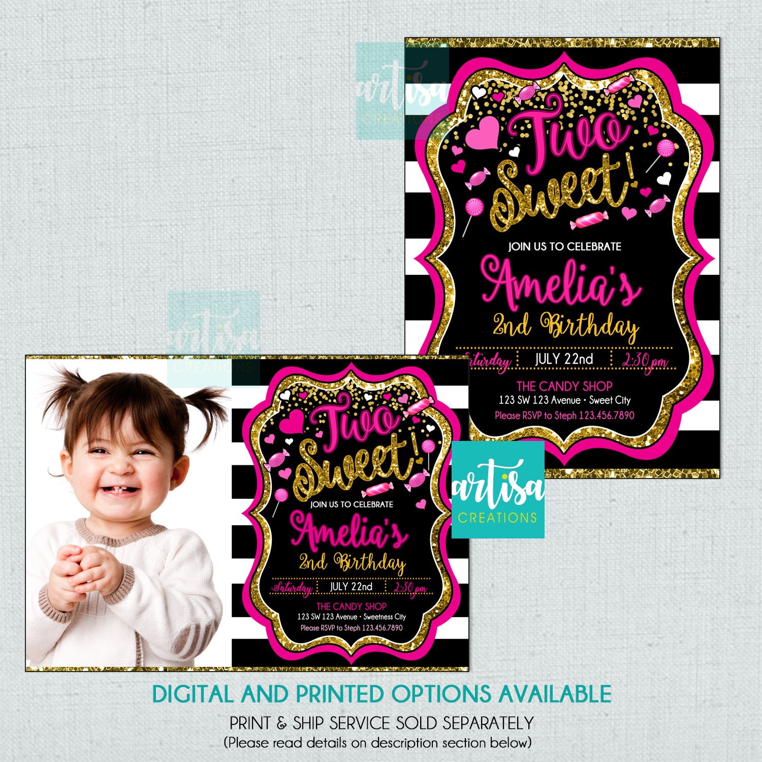 Kate Spade Invite Etsey