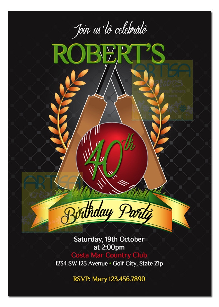 Cricket Invitation Printable File DIY - Cricket Birthday Invitation DIY ...
