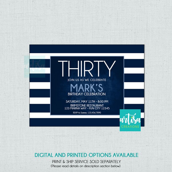 Masculine Invitation - Etsy