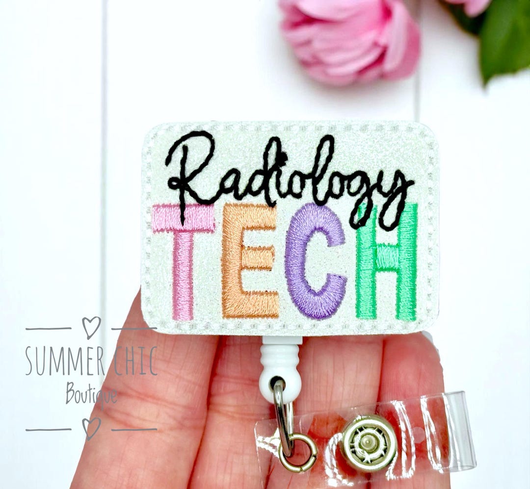 Colorful Radiology Tech Badge Reel, Radiology Badge Reel, Radiologist ...