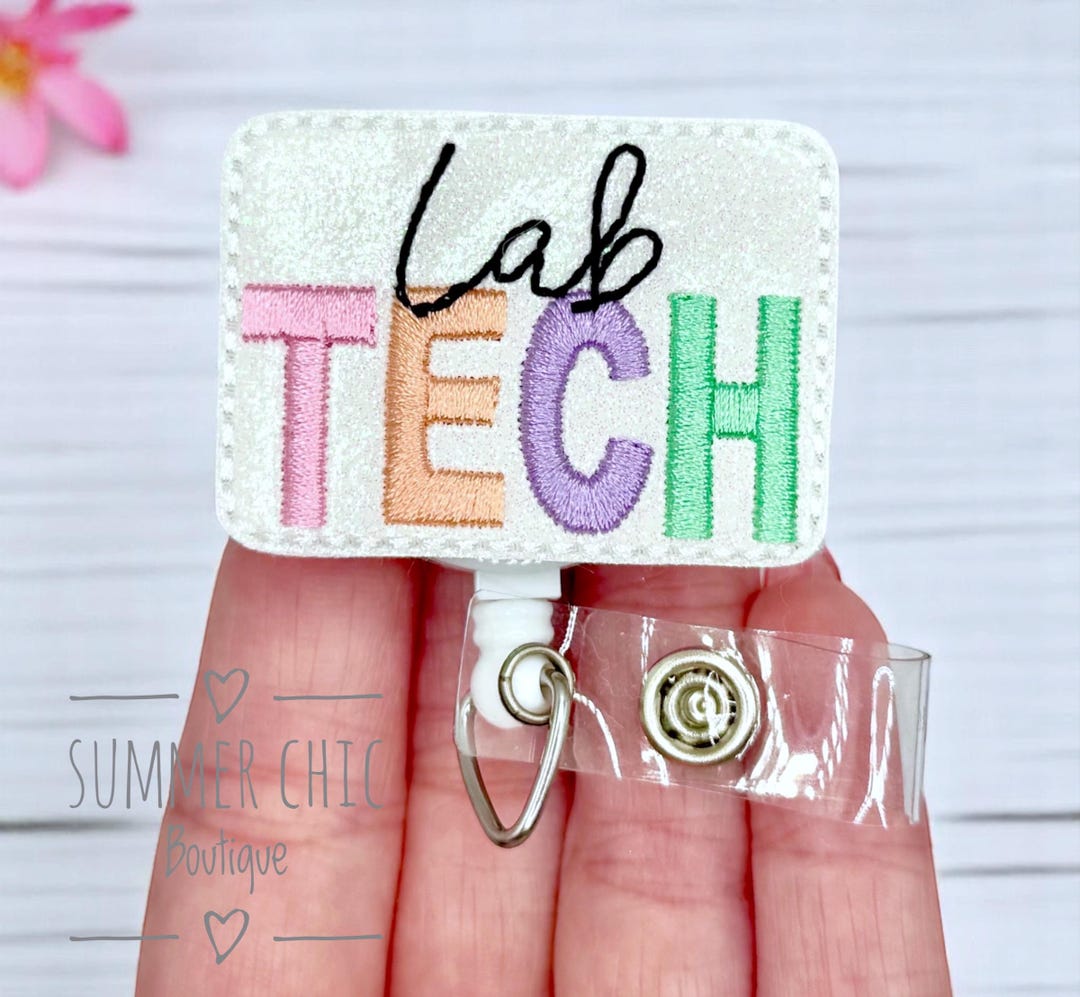 Colorful Lab Tech Badge Reel, Radiology Badge Reel, Radiologist Badge ...