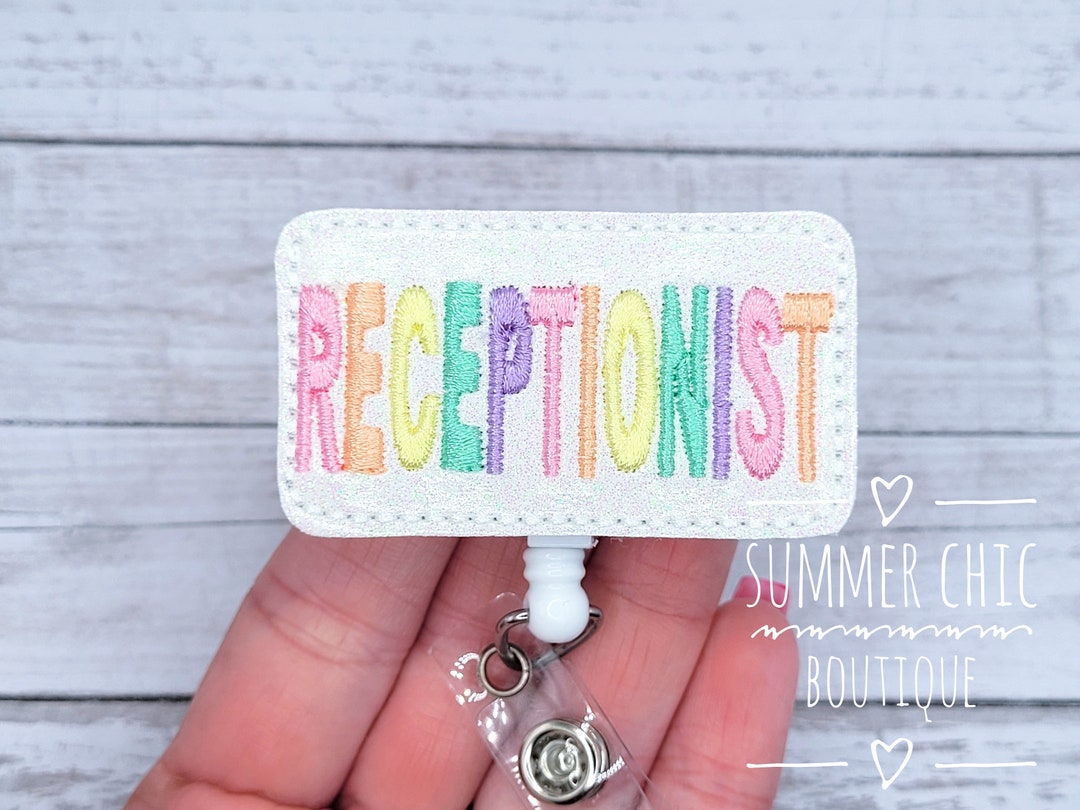 Receptionist Badge Reel, Medical Badge Reel, Badge Reel, Badge Reel ...