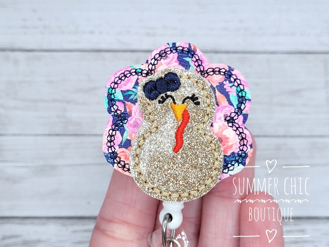 Fall Turkey Badge Reel, Medical Badge Reel, Nurse Badge Reel, Turkey ...