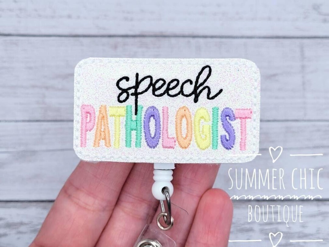 Speech Pathologist Badge Reel, Medical Badge Reel, Badge Reel, Badge ...