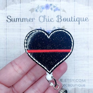 Thin Red Line Badge Reel, Medical Badge Reel, Nurse Badge Reel ...