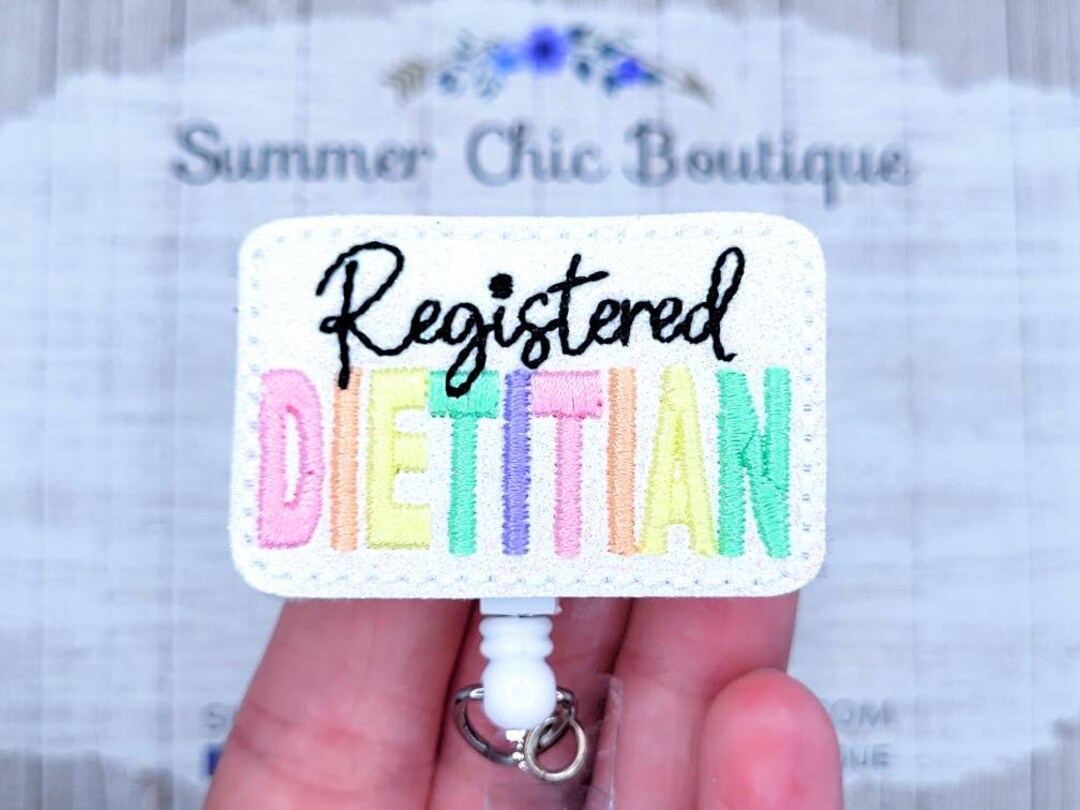 Registered Dietitian Badge Reel Dietician Badge Reel Medical - Etsy