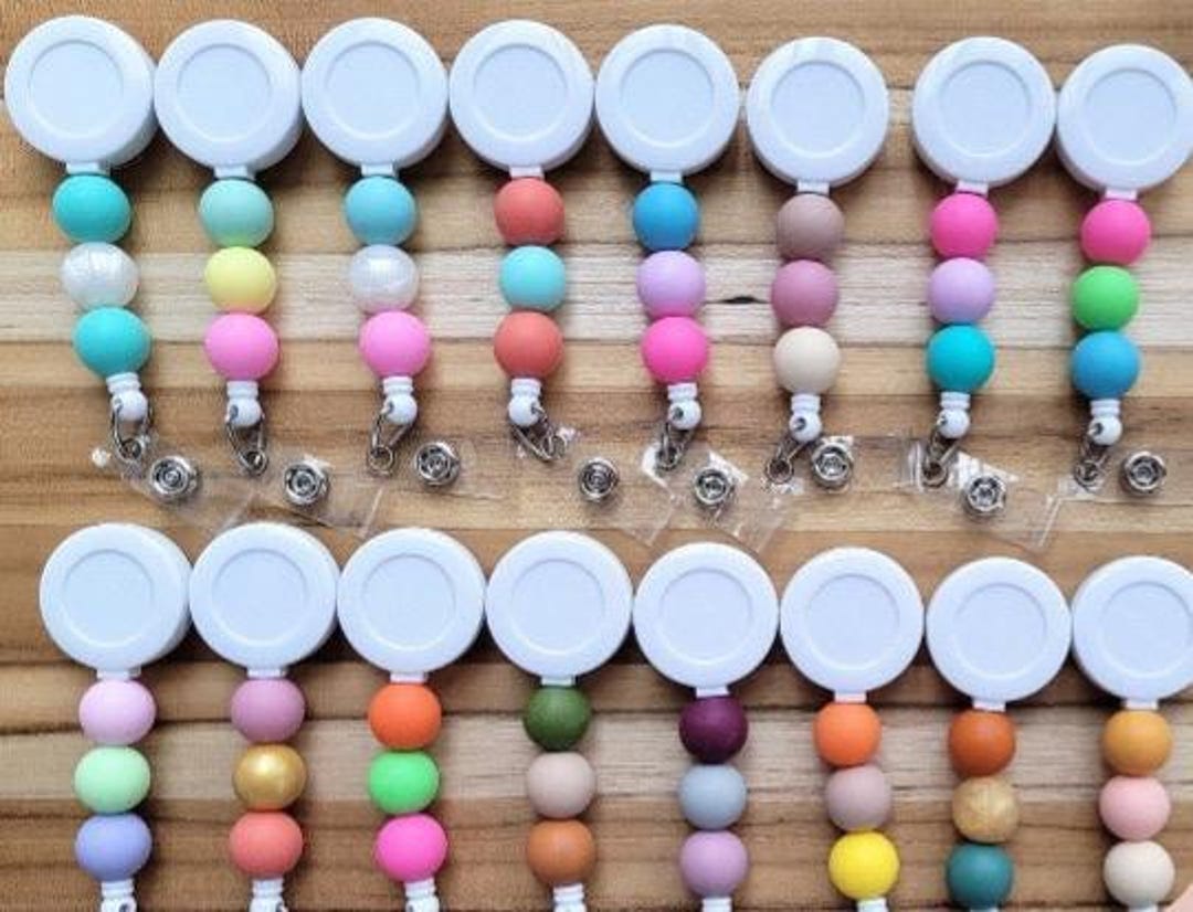 Create Your Own Custom Beaded Badge Reel, Beaded Badge Reel, Nurses ...