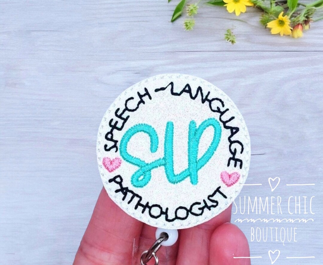 SLP Badge Reel, Speech Pathologist Badge Reel, Nurse Badge Reel, Badge ...