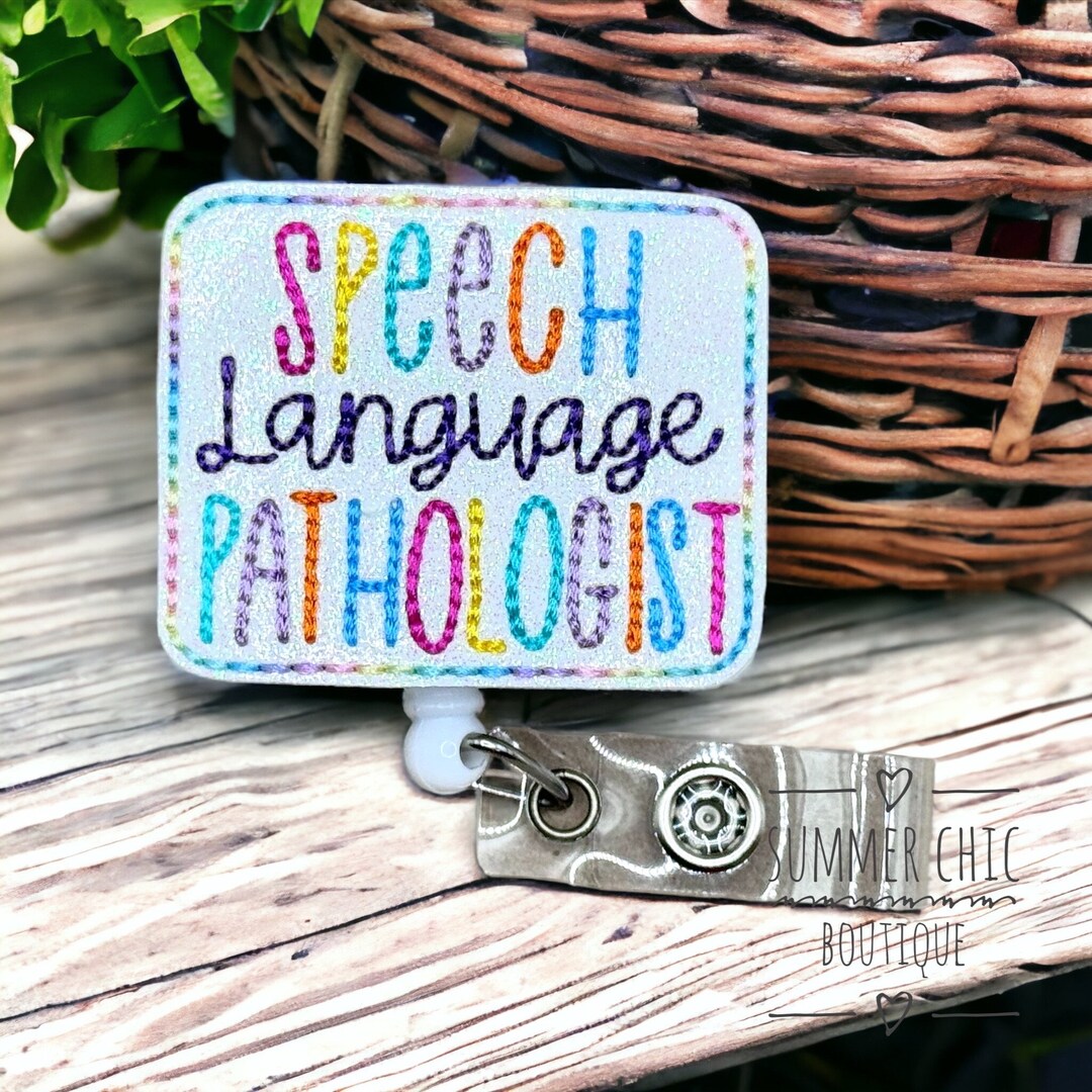SLP Badge Reel, Speech Language Pathologist Badge Reel, Nurse Badge ...