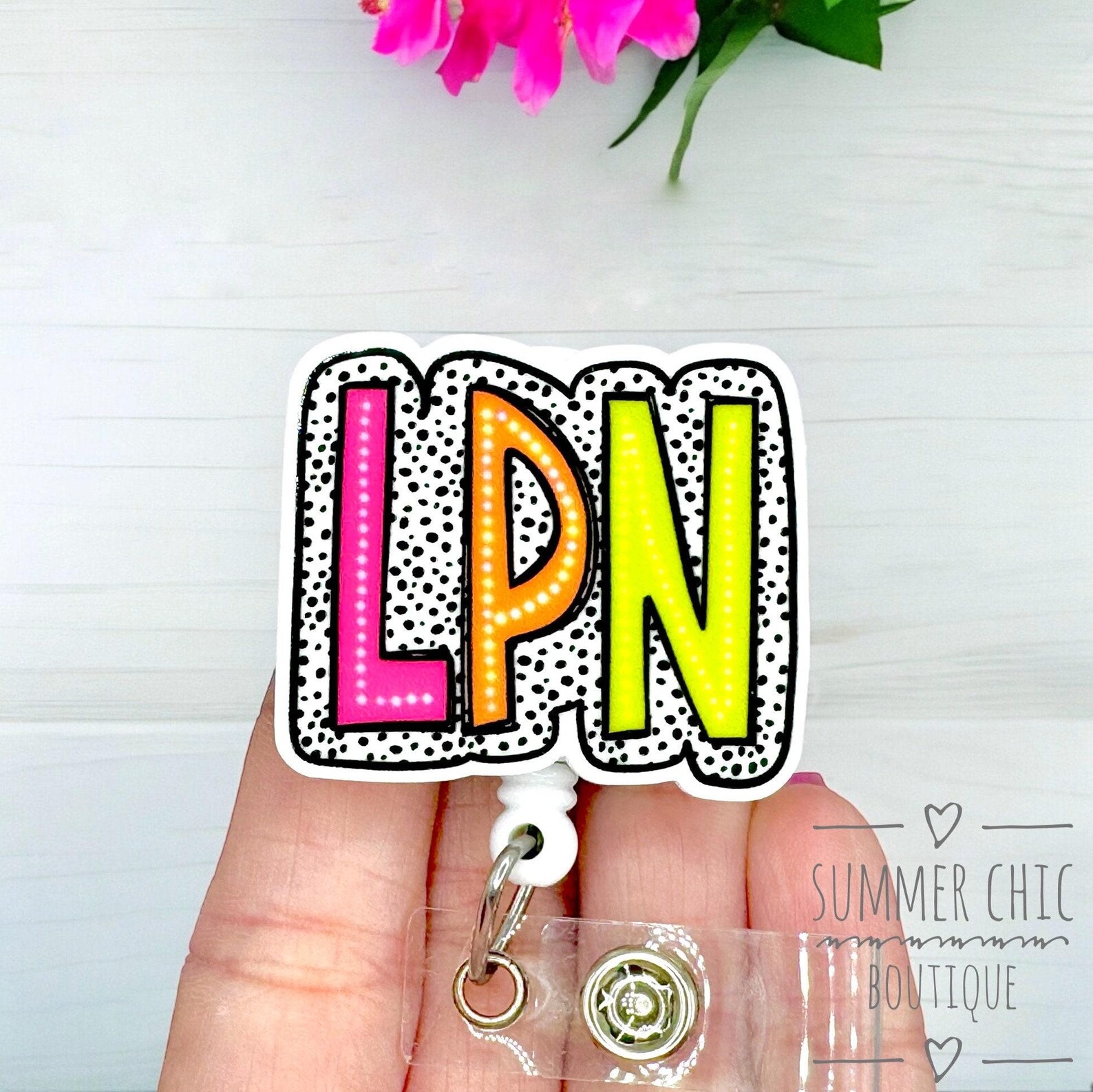 LPN Badge Reel, LPN Badge Reels, Lpn Badge Holder, Badge Reel, RN Badge ...